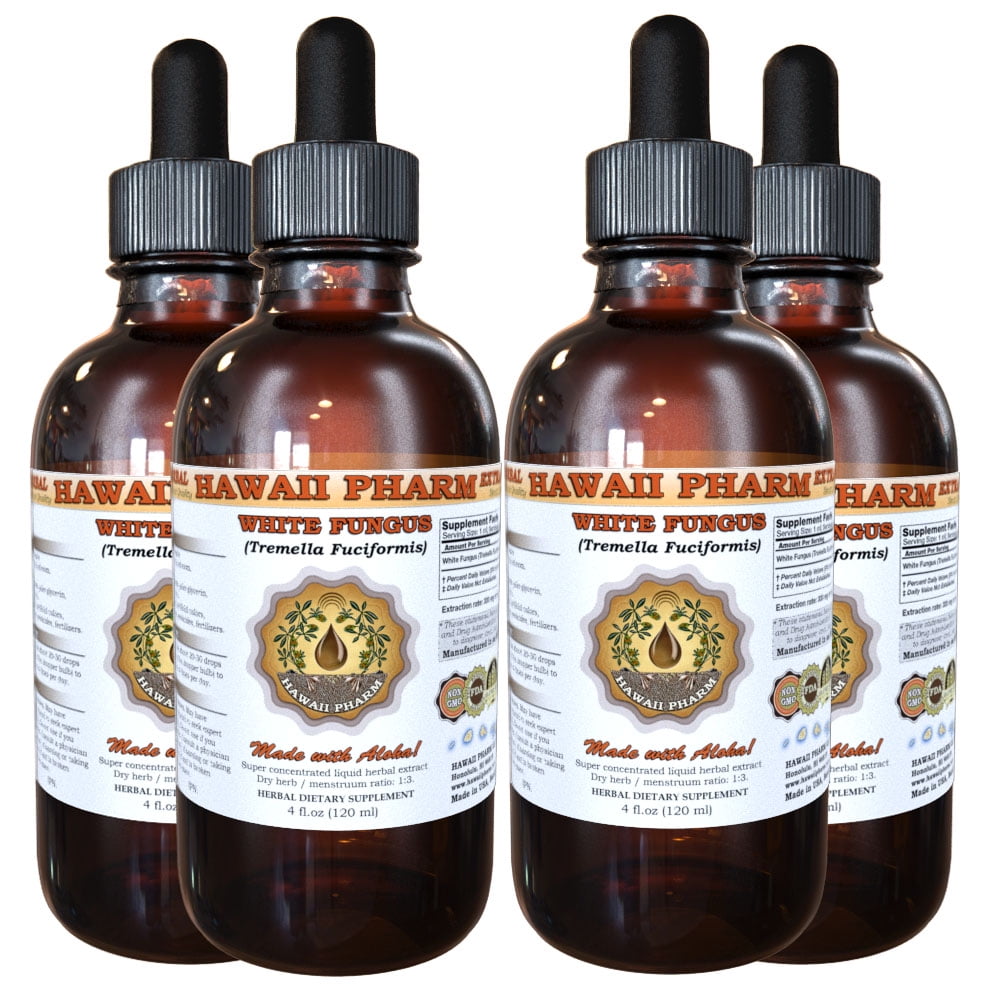 White Fungus (Tremella Fuciformis) Tincture, Organic Dried Mushrooms ...