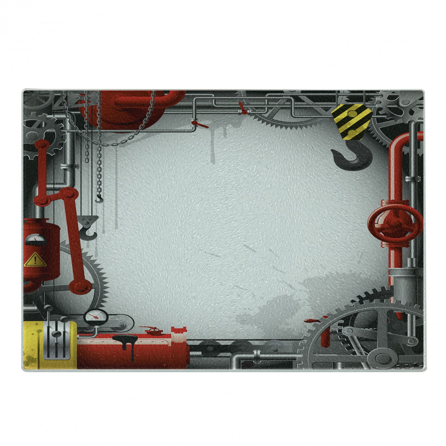 Industrial Cutting Board, Engineering Themed Gears Levers and Meters ...