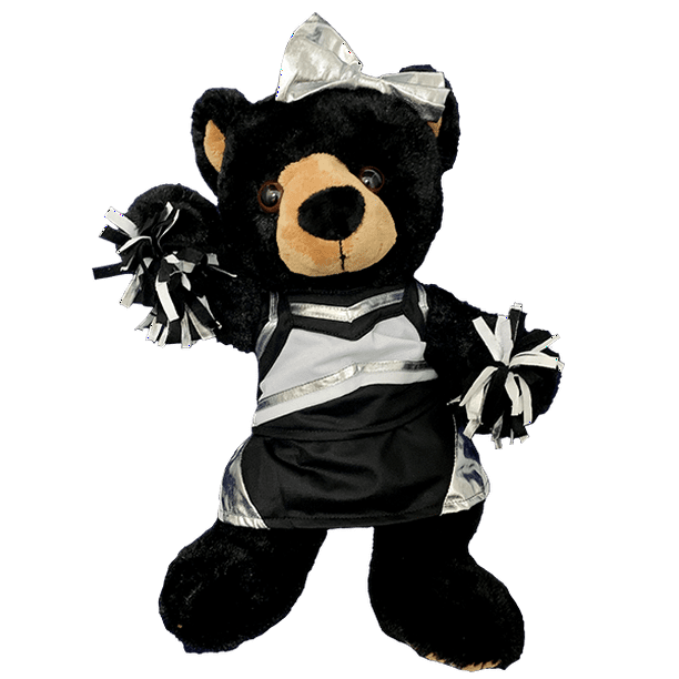 Metallic Silver & Black Cheerleader Teddy Bear Clothes Fits Most 14"-18 ...