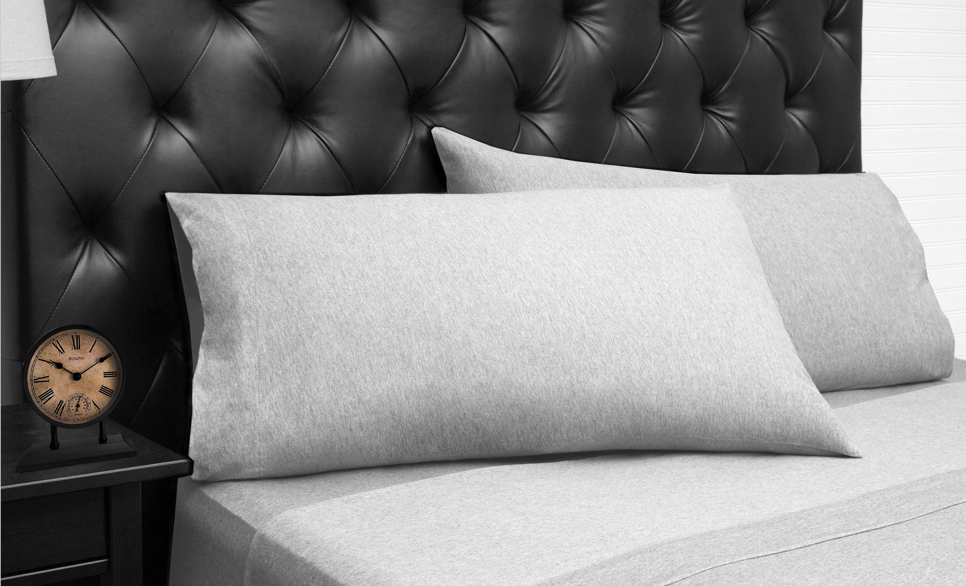 Queen Lt. Grey Jersey Knit Sheet Set - Walmart.com