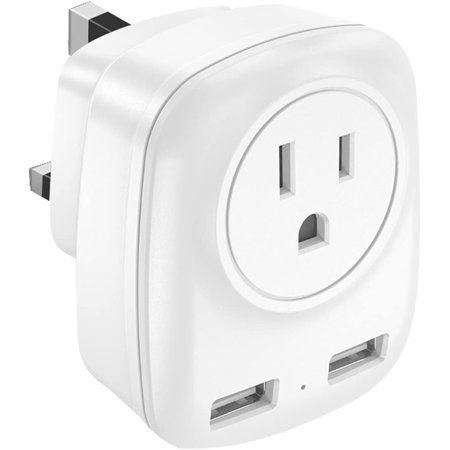 OURIEDA US to UK Ireland Travel Plug Adapter, Type G Power Outlet ...