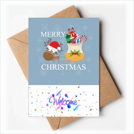 mas Elk Merry mas Festival Welcome Back Greeting Cards Envelopes Blank ...