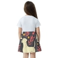 Dogsleavesdots Pattern Cotton Skirt Built-in Liner Elastic A-Line ...