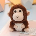 Cute Plush Monkey Keychain - Soft Fuzzy Texture With Light Brown Fur ...