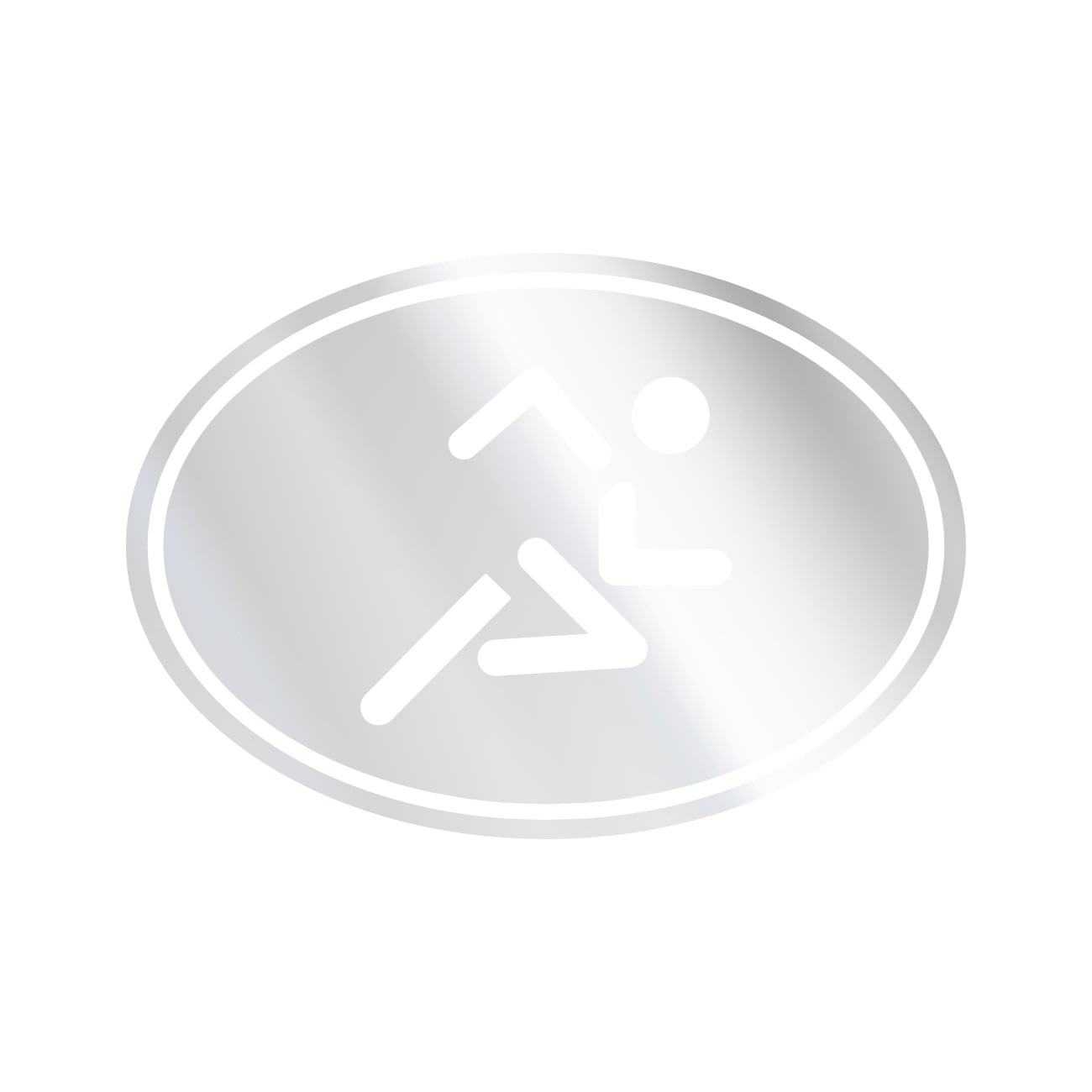 Oval Running Sticker Decal Die Cut - Self Adhesive Vinyl - Weatherproof ...