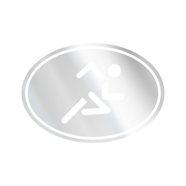 Oval Running Sticker Decal Die Cut - Self Adhesive Vinyl - Weatherproof - Made in USA - Many ...