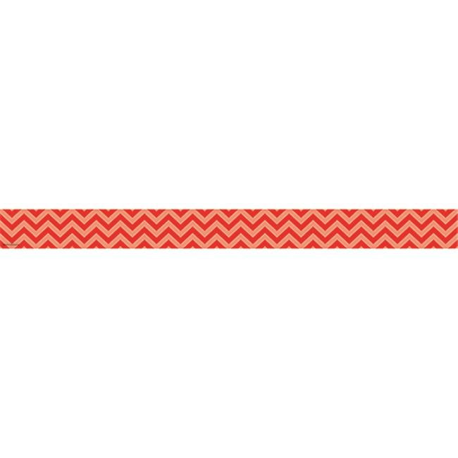 Teacher Created Resources TCR5522 Red Chevron Straight Border Trim ...