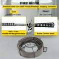100 ft x 1/2" Solid Core Drain Snake, Heavy Duty Sewer Auger for Pipe ...