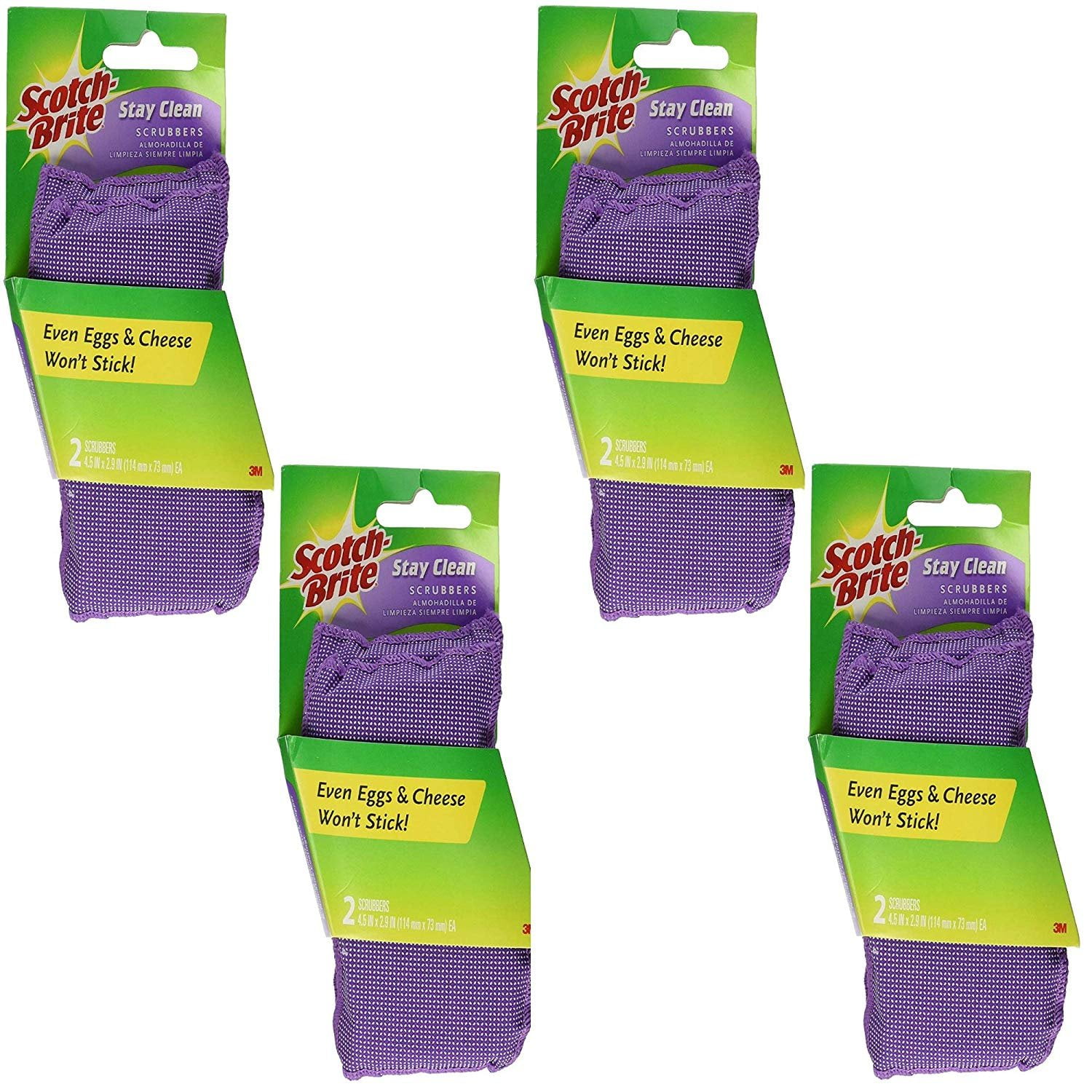 8 Pack Scotch Brite Stay Clean Scrubber - Walmart.com