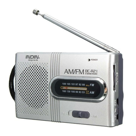 INDIN Portable Pocket HIFI Stereo Mini AM/FM Radio Receiver Bulit in ...