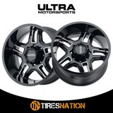 20" Black With Diamond Cut Accents Armageddon 153 Wheel by Ultra Wheel ...