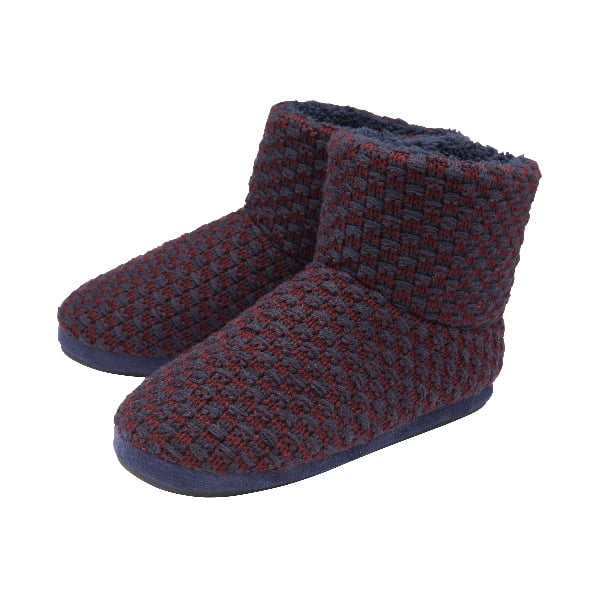 Dunlop - Mens Furry Sherpa Slipper Boots with Memory Foam Sole | Ankle ...