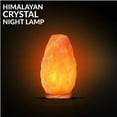 Himalayan Hand Carved Orange Crystal Salt Lamp LED Light Bulb - Walmart.com