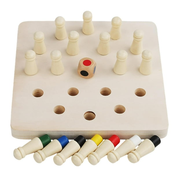 Memory Matching Chess Board Game, Montessori Memory Chess Toys, Color ...