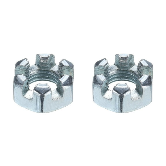 CERPXFF-1/2"-13 Hexagon Slotted Nut, Grade 6.8 Zinc-Plated Carbon Steel ...