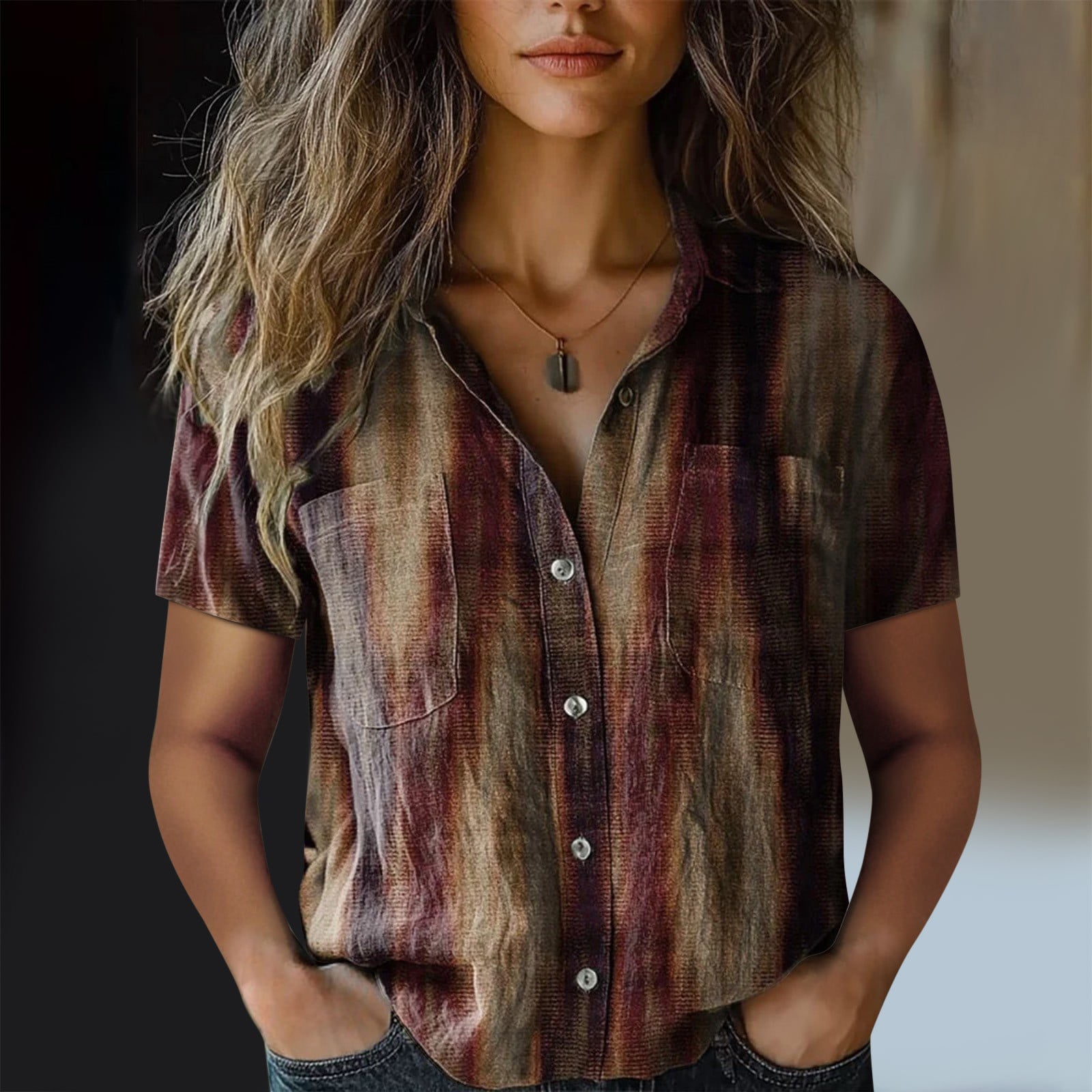 Click here for Ylhfashion Women Cotton Shirt Printed Fashion Down... prices