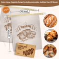 Cotton Beeswax Bread Bag (2 Pack) Reusable Double-Lock Freezer Safe for ...