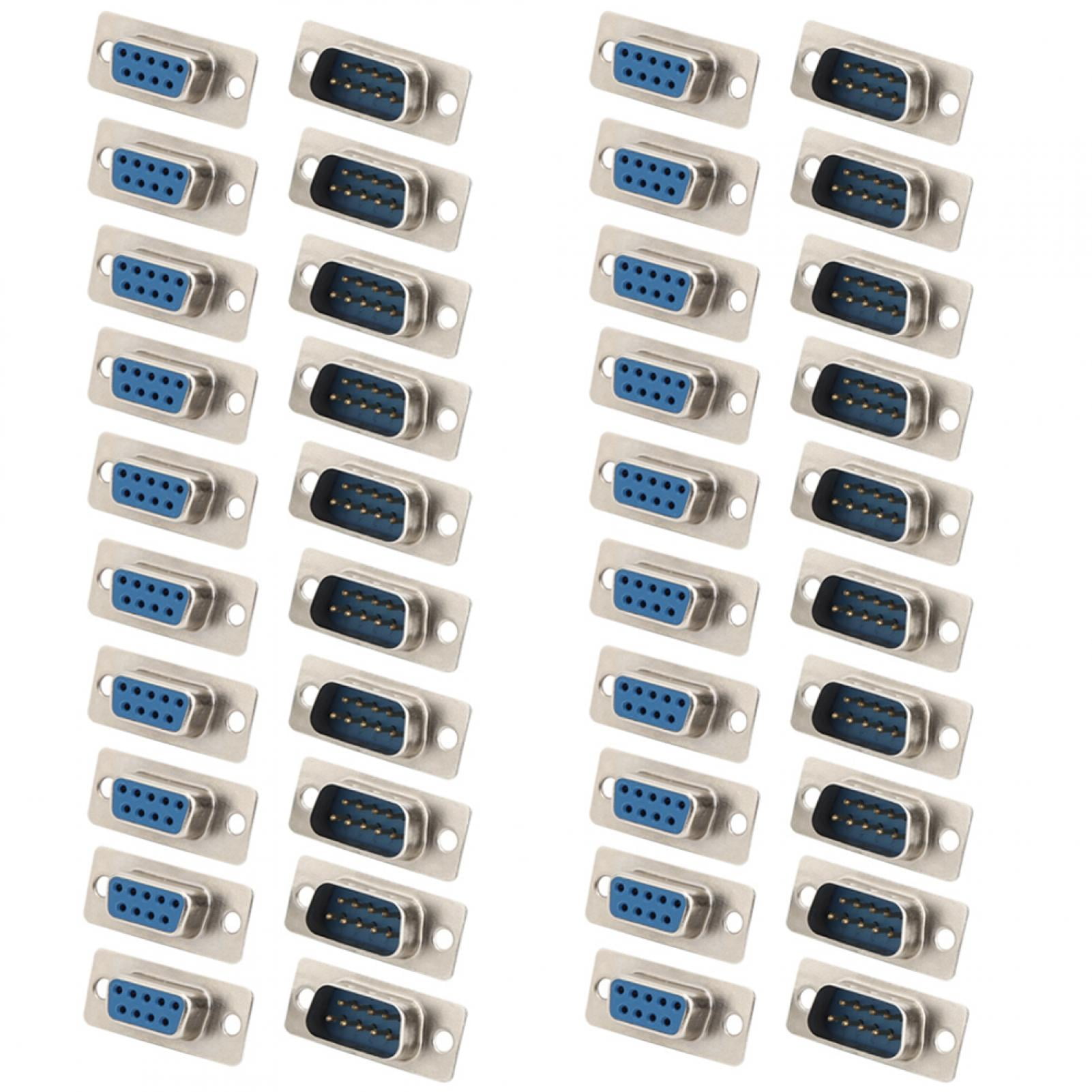 40 Uds conector RS232 DB9 Core hembra azul Monitor enchufe accesorio ...