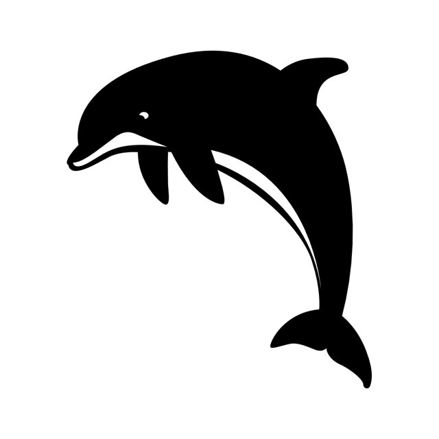 Dolphin Sticker Decal Die Cut - Self Adhesive Vinyl - Weatherproof ...