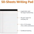 Basics 50 sheet Narrow Ruled Lined Writing Note Pad, 5 inch x 8 inch ...