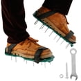 Aerator Shoes,NKTIER Lawn Aerator Spike Shoes 3 Straps With Strong ...