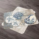 CounterArt "Tide Pool Shells" 4 Pack Reversible Flexible Plastic ...