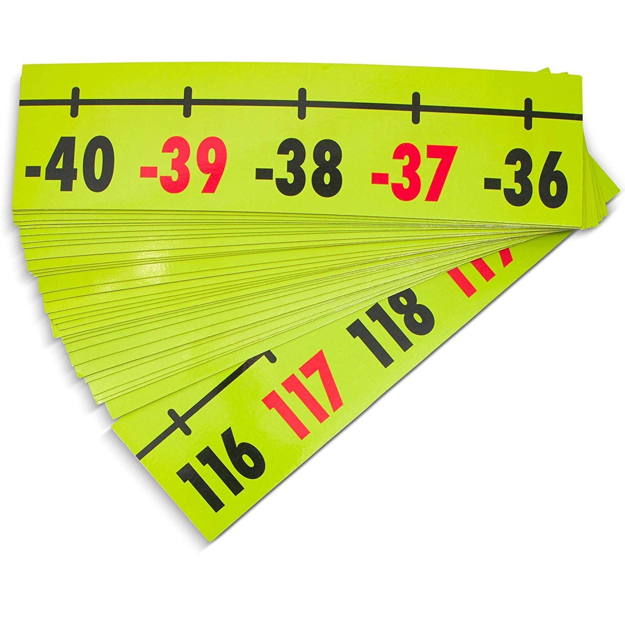 Set of 37 Pieces Magnetic Demonstration Number Line for Classroom, -40 ...