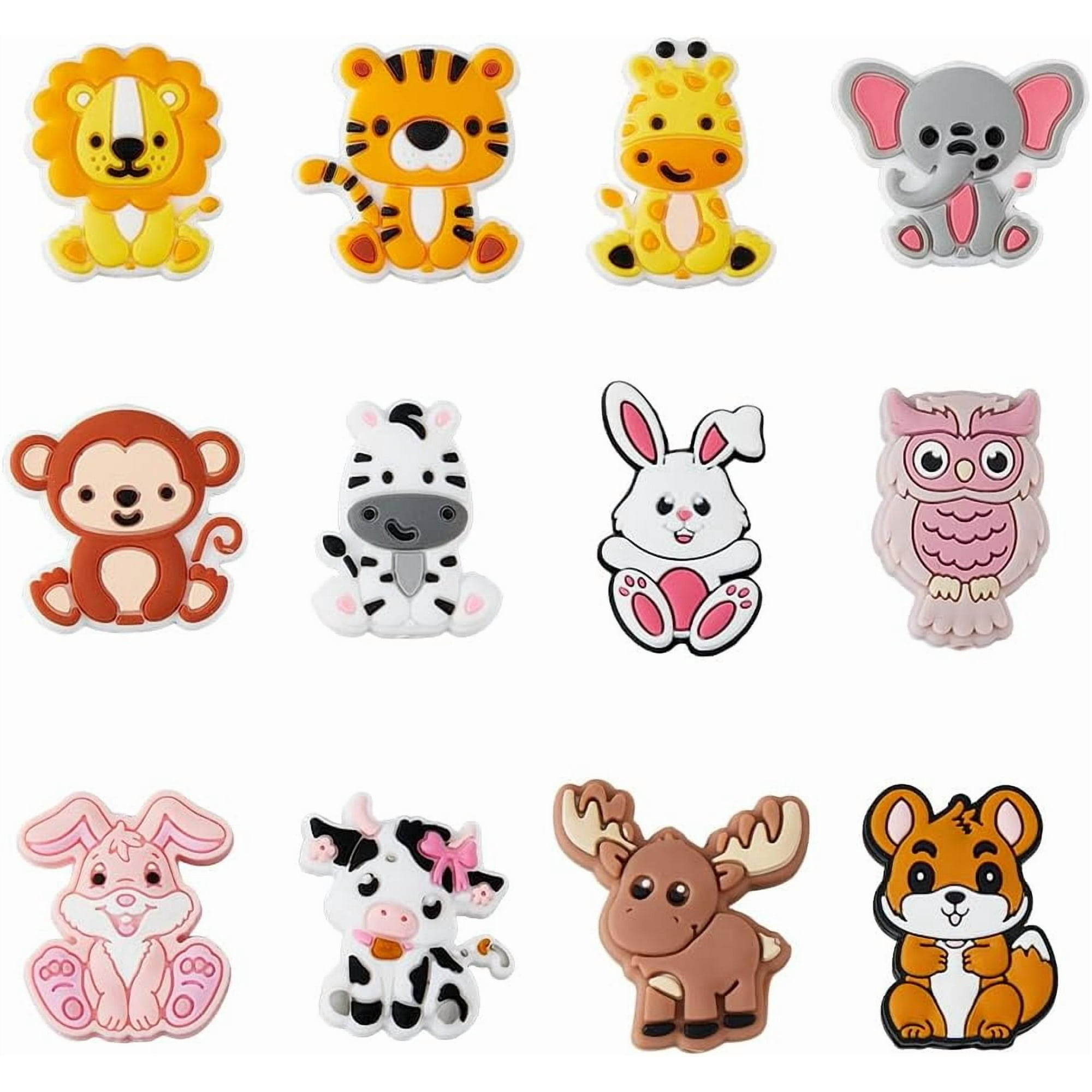 Click here for Nobrand 12pcs 12 Styles Silicone Animal Focal Bead... prices