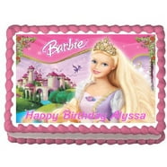 Barbie All Dolled Up Personalized Edible Cake Image Topper - Walmart.com
