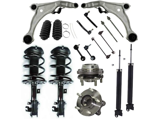 Front and Rear Shock Strut Coil Spring Control Arm Kit - Compatible ...