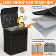 Car Trash Can Bin with Lid Hanging for Back Seat, Car Accessories for ...
