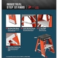 Step Stand, 3 Steps, 375 lb Load Capacity, 36 in Overall Height ...