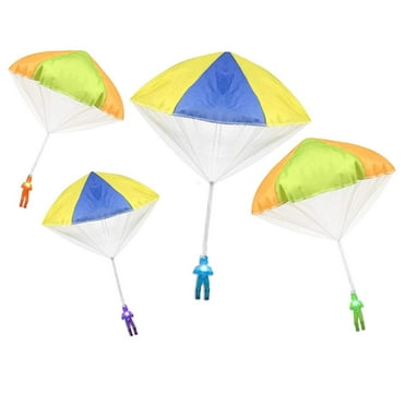 4 Pack Kids Game Play Parachute Toy: Tangle Free, Child Safe Plastic in ...
