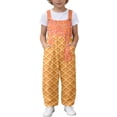 Curuila Children Girls Romper Loose Fit Pocket Ice Print Square Neck ...