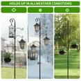 92'' Heavy-Duty Shepherds Hooks, Outdoor Stand with 4 Hooks, Bird ...