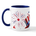 CafePress - Snake Riding Firecracker US Flag 4Th Of July Firew - 11 oz ...