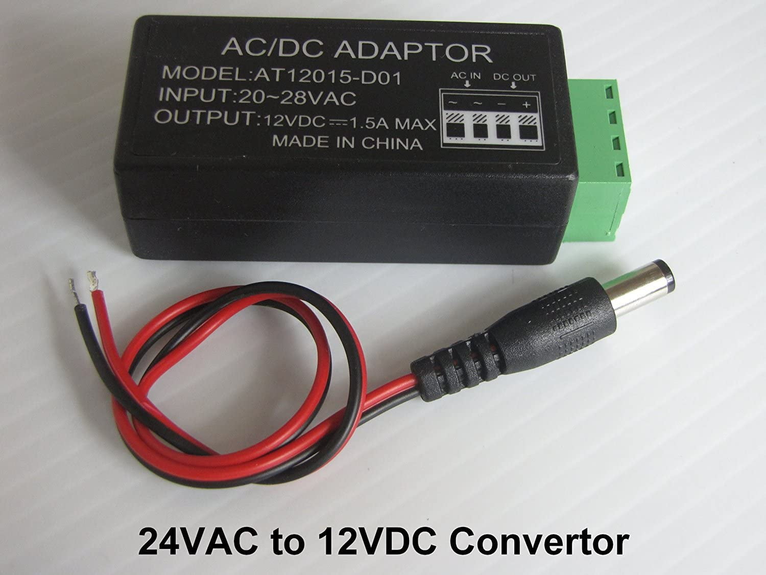 24VAC To 12VDC Convertor For CCTV Security Camera Power Supply Adaptor ...
