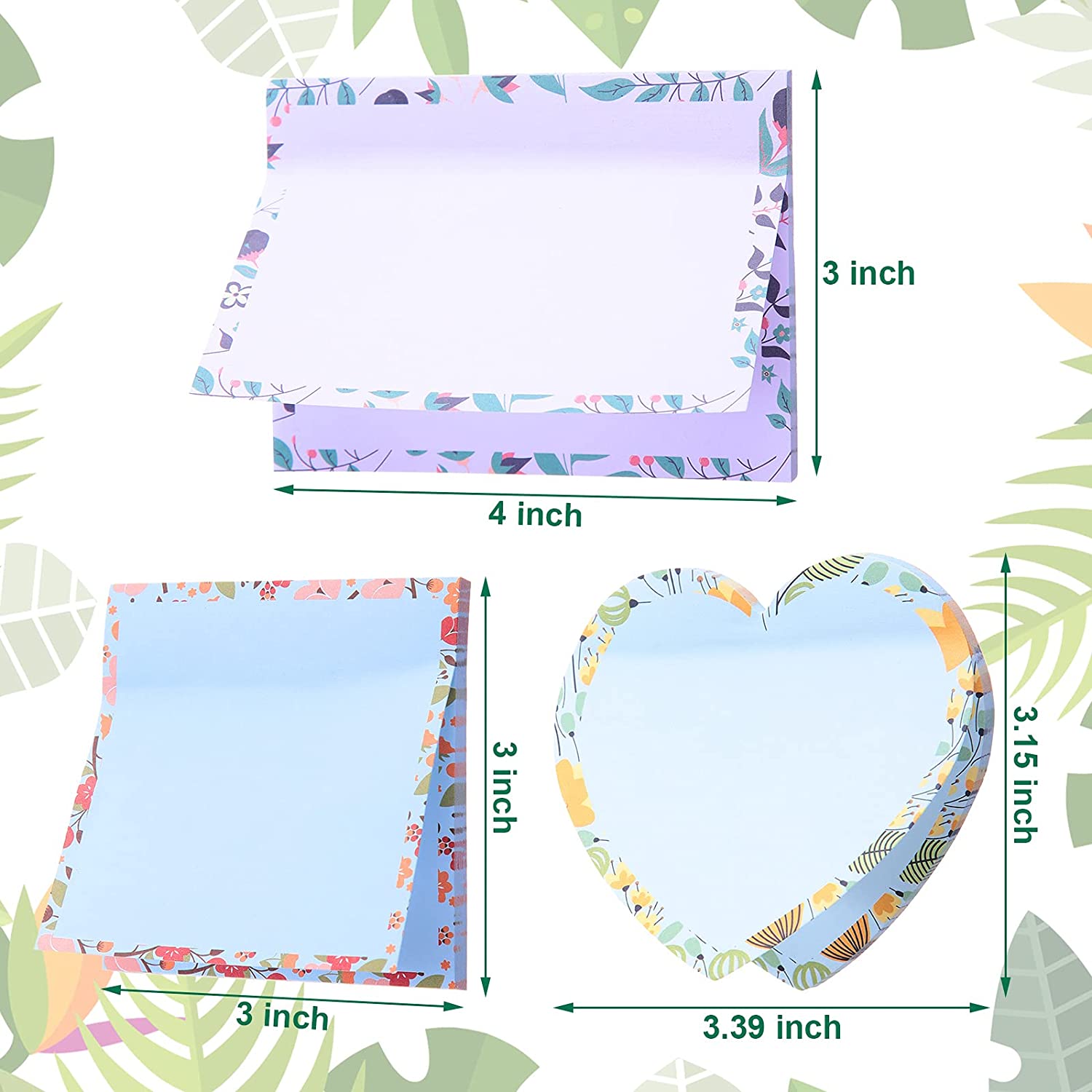 Stationery Notepads Paper & Party Supplies Sticky Notes Cute Floral ...