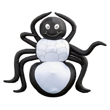Halloween Airblown Inflatable Spider with Lights & Blower 6ft | Walmart ...