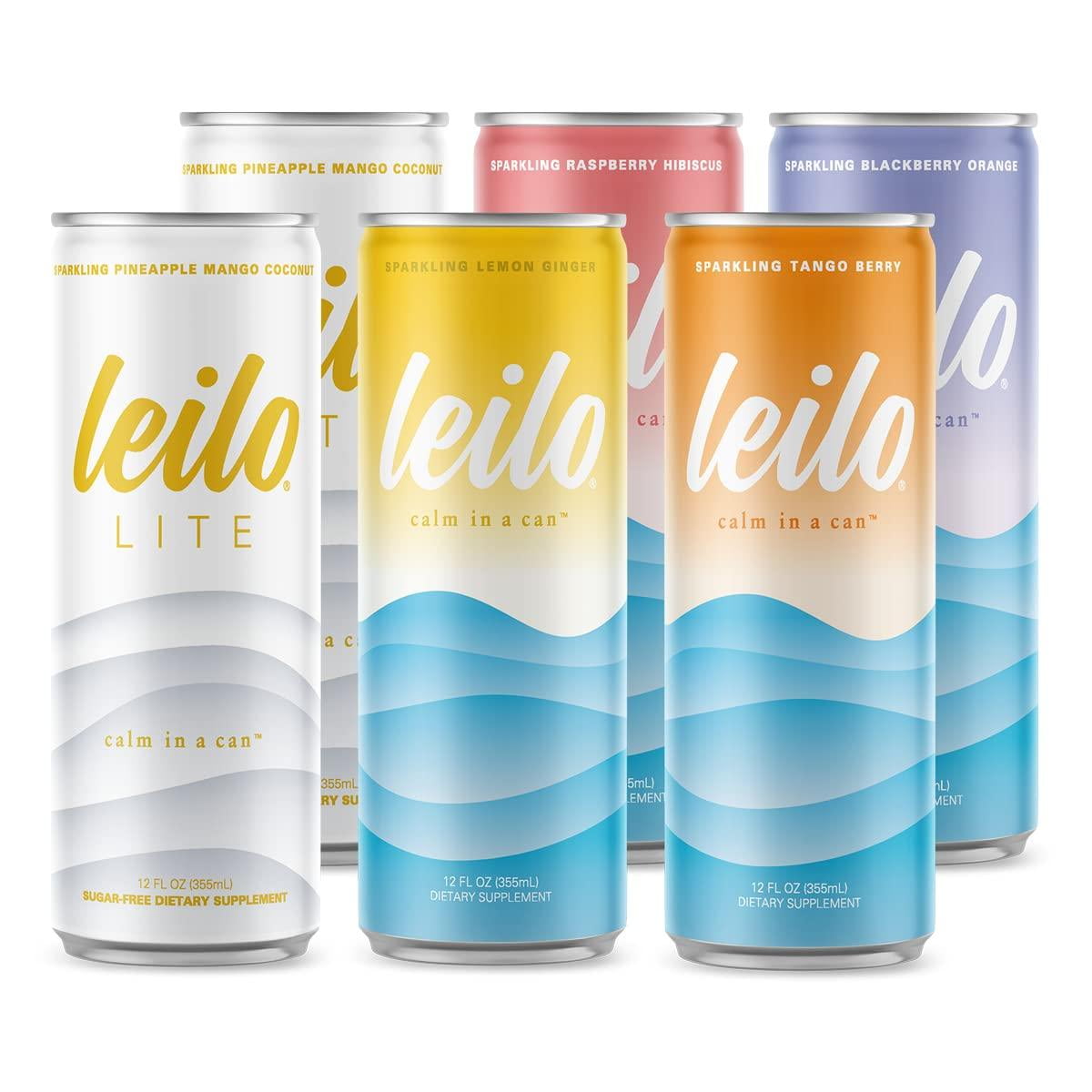Leilo Kava Drink, Herbal Supplement for Stress-Relief, Variety Sampler, (6) 12 Oz Cans - Walmart.com