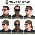 2 Pack Camo Face Mask for Men, Breathable Hunting Face Mask Neck Gaiter ...