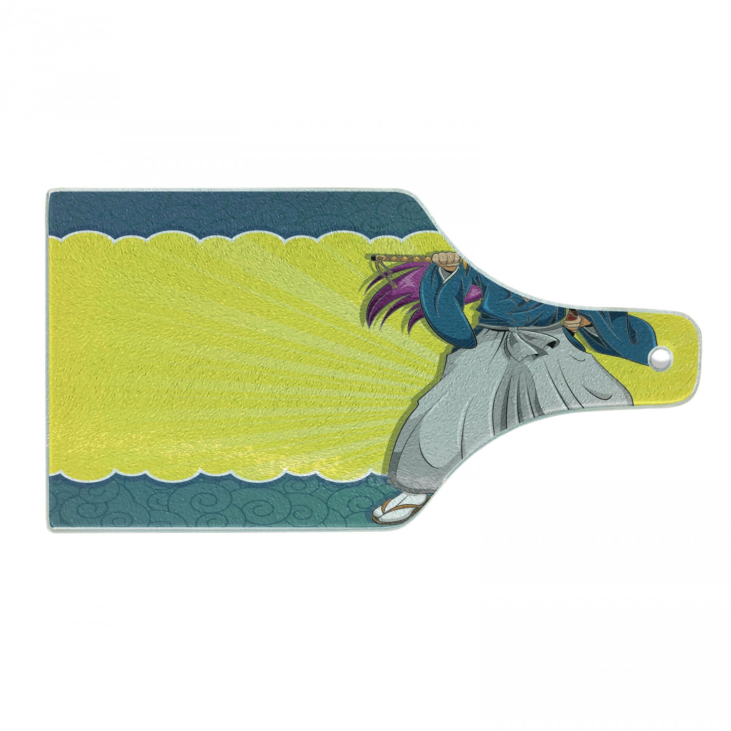 Anime Cutting Board, Manga Style Girl Samurai Warrior Character on ...