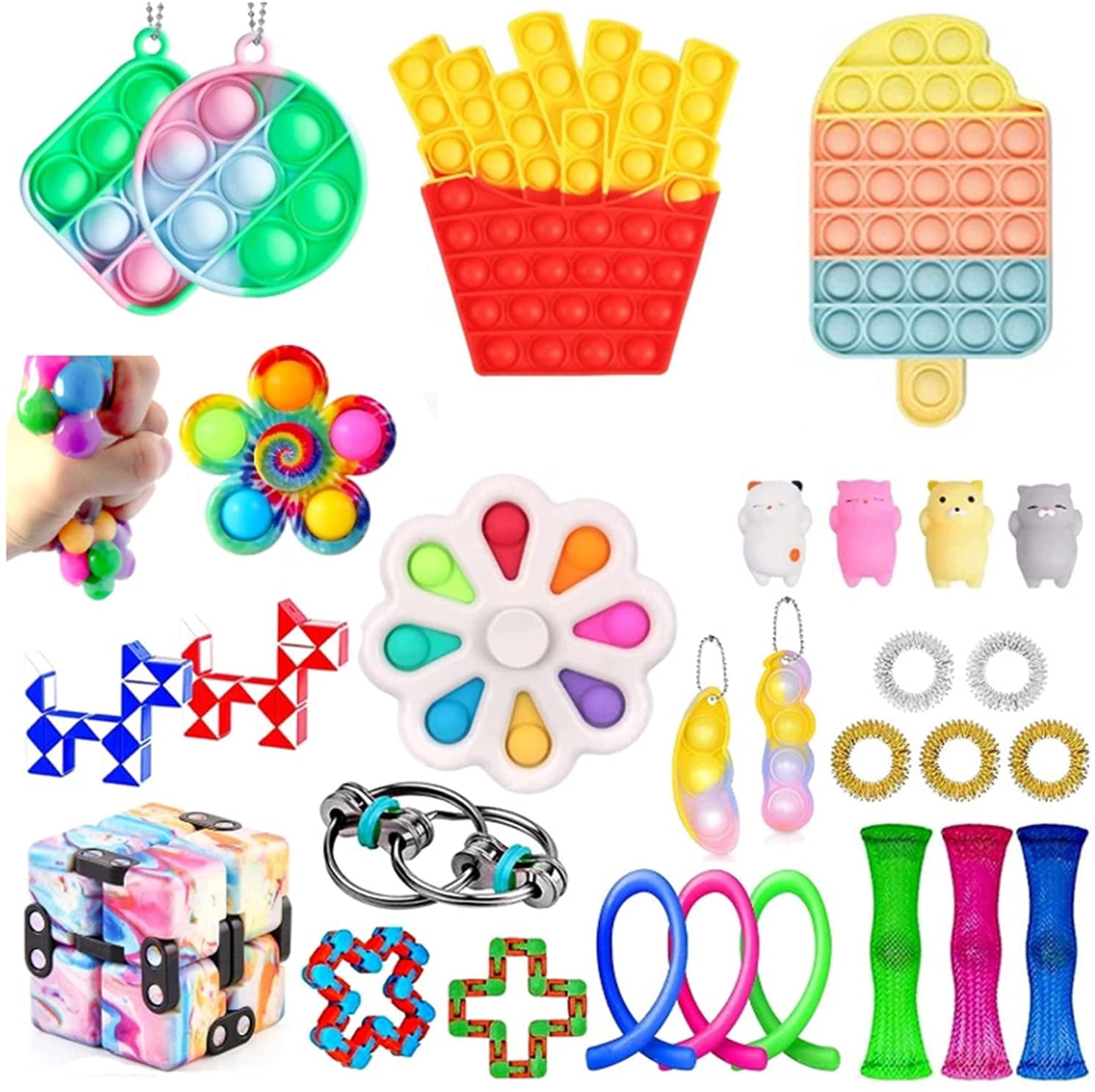 Cheap Fidget Toys Pack, Sensory Fidget Toys Push Bubble Pop ...