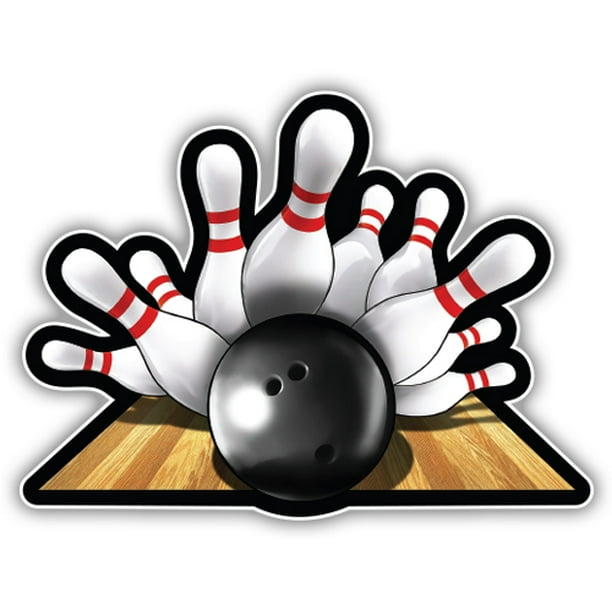 Bowling Pins - 3" Vinyl Sticker - For Car Laptop I-Pad Phone Helmet ...