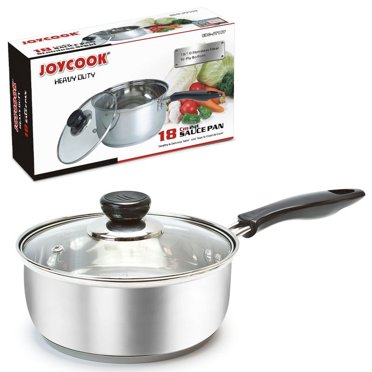 Walchoice 4 Quart Stockpot with Lid, Stainless Steel Pasta Pot, Heat ...