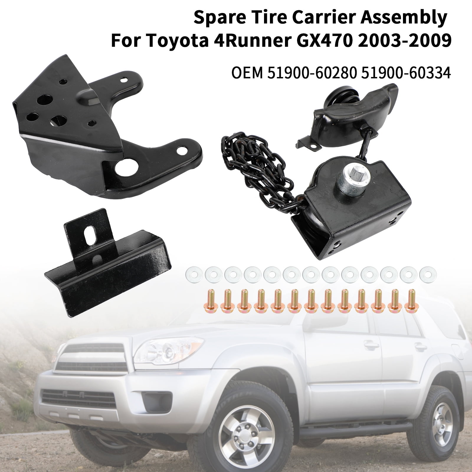 2003-2009 4Runner Lexus GX470 Spare Tire Carrier Assembly 51900-60280 ...
