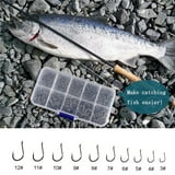 LINKPAL 500pcs Small Fishing Hooks, Assorted Kit with 10 Sizes, Black ...