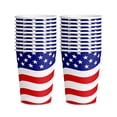 VMWMSSR 16oz Patriotic Disposable Paper Cups, Red White Blue Party Cups ...