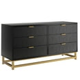 Garvee Dressers for Bedroom 6 Drawer, Black Nightstand with 6-Drawer ...
