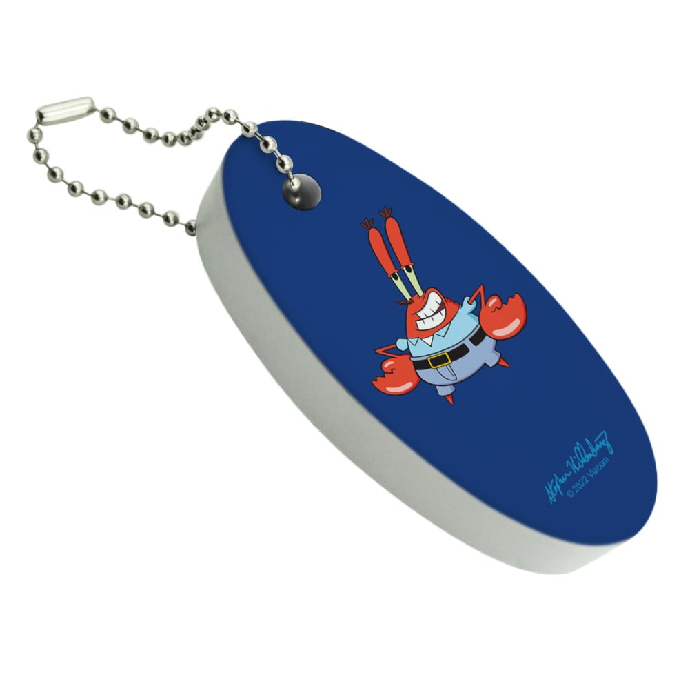 SpongeBob Mr. Krabs Pose Floating Keychain Oval Foam Fishing Boat Buoy ...
